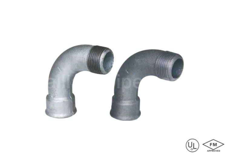 Malleable cast iron male and female 90° long sweep bend - LSAW Pipes ...